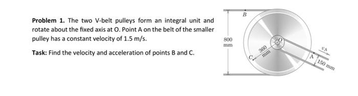 Solved Problem 1. The two V-belt pulleys form an integral | Chegg.com