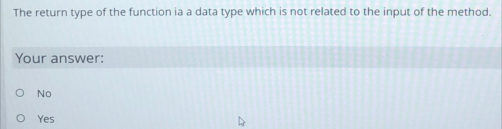 Solved The return type of the function ia a data type which | Chegg.com