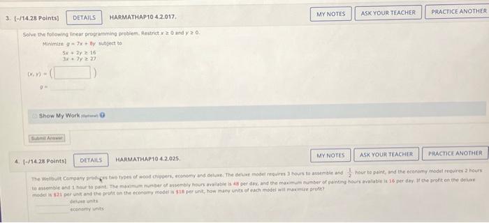 Solved 14.28 Points] HARMATHAP 104,2.017. Solve the folowing | Chegg.com