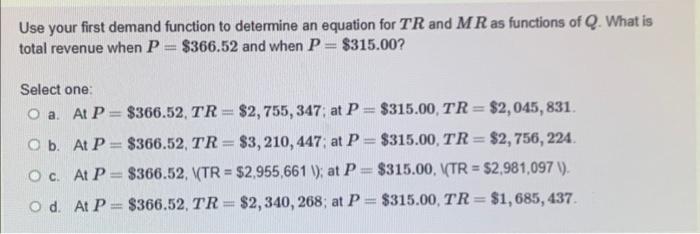 Solved Use the following data to answer the questions | Chegg.com