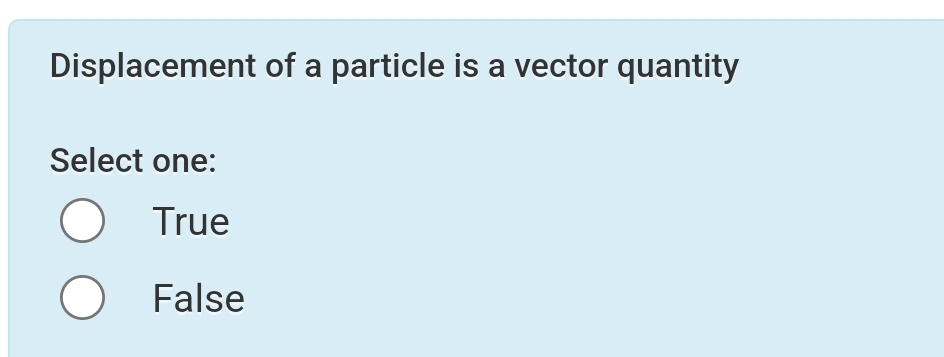 Solved Displacement of a particle is a vector quantitySelect | Chegg.com