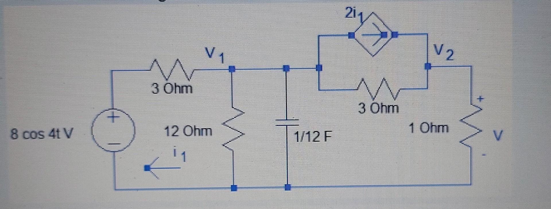 Solved Determine the value of V1 with node analysis ! | Chegg.com