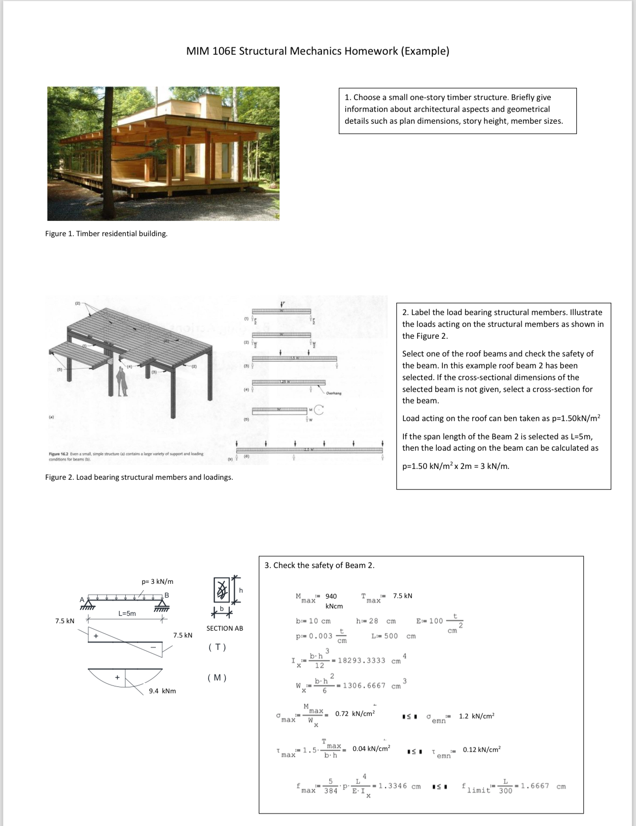 Solved MIM 106E Structural Mechanics Homework | Chegg.com