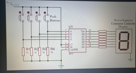Solved Lab 6 : Code Conversion II- BCD-to-seven Segment | Chegg.com