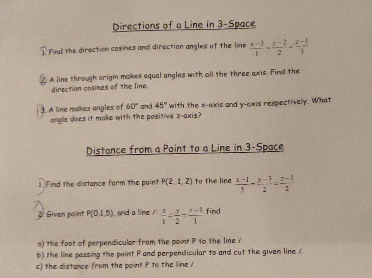 Solved 1. Find the direction cosines and direction angles of | Chegg.com