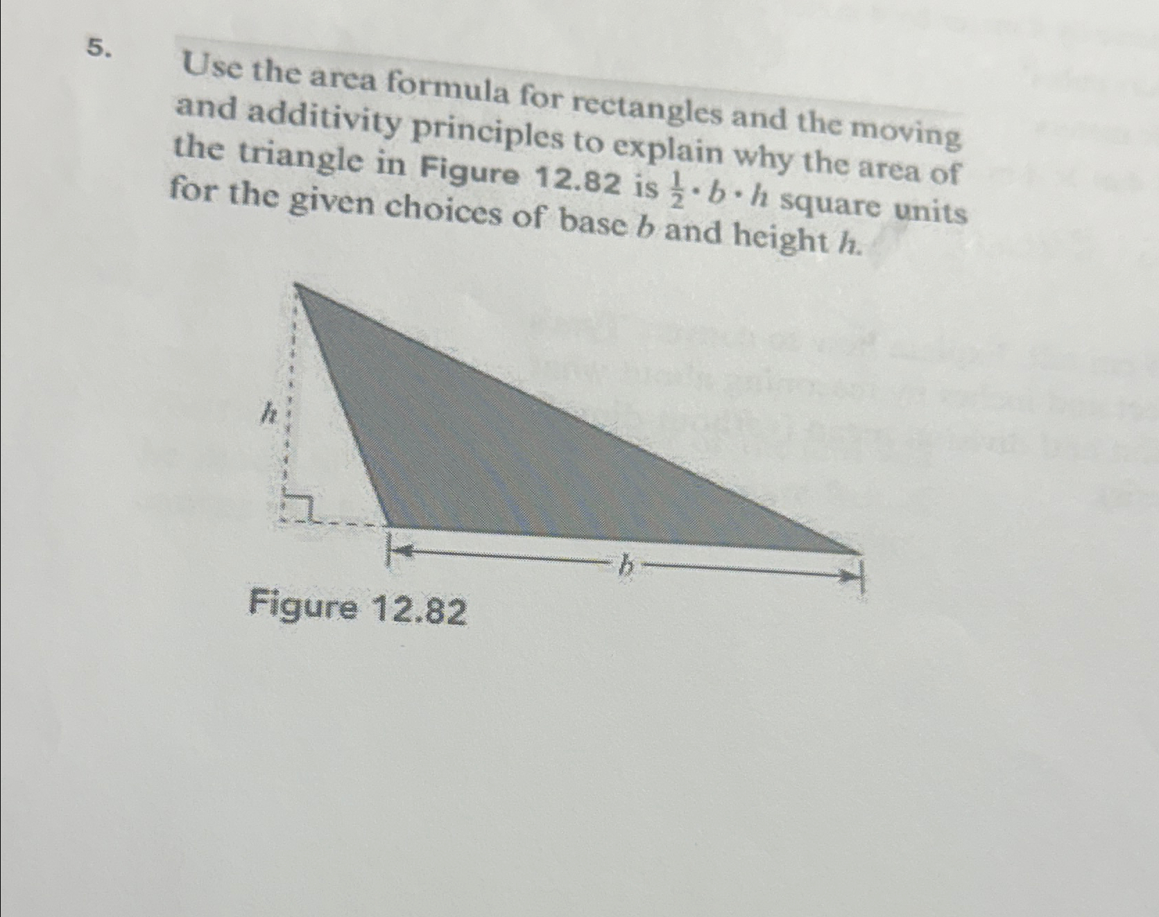Solved Use the area formula for rectangles and the moving | Chegg.com