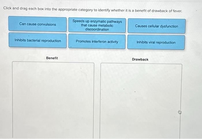 Solved Click and drag each box into the appropriate | Chegg.com