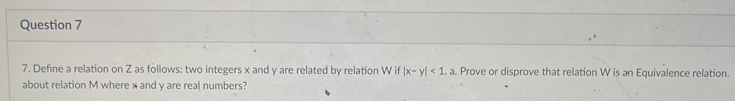 Question 77. ﻿Define a relation on Z ﻿as follows: two | Chegg.com