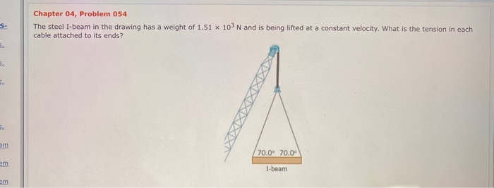 Solved S- Chapter 04, Problem 054 The steel I-beam in the | Chegg.com