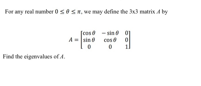 Solved For any real number 0 | Chegg.com