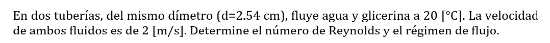 Solved En dos tuberías, ﻿del mismo dímetro )=(2.54cm, ﻿fluye | Chegg.com