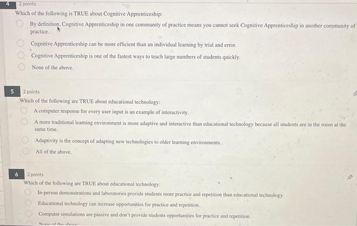 Solved Which of the following statements are TRUE about | Chegg.com