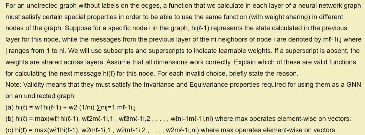 Solved For an undirected graph without labels on the edges, | Chegg.com