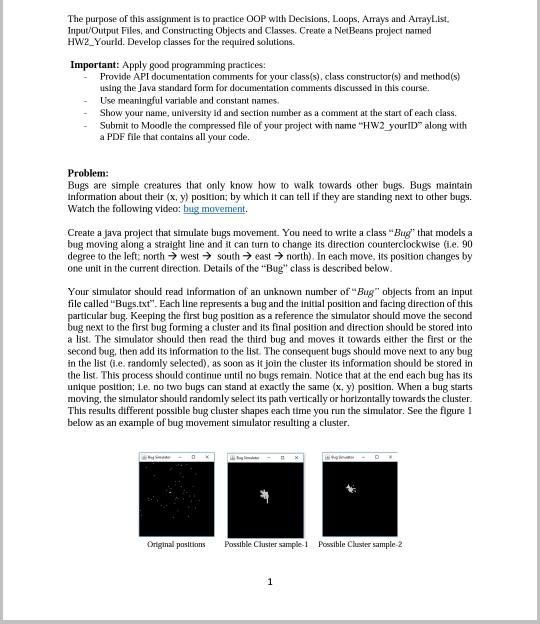 Solved The purpose of this assignment is to practice OOP | Chegg.com