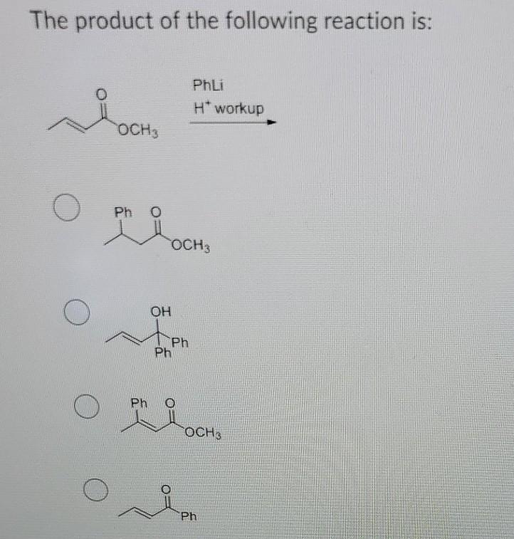 Solved The product of the following reaction is: Phli H* | Chegg.com