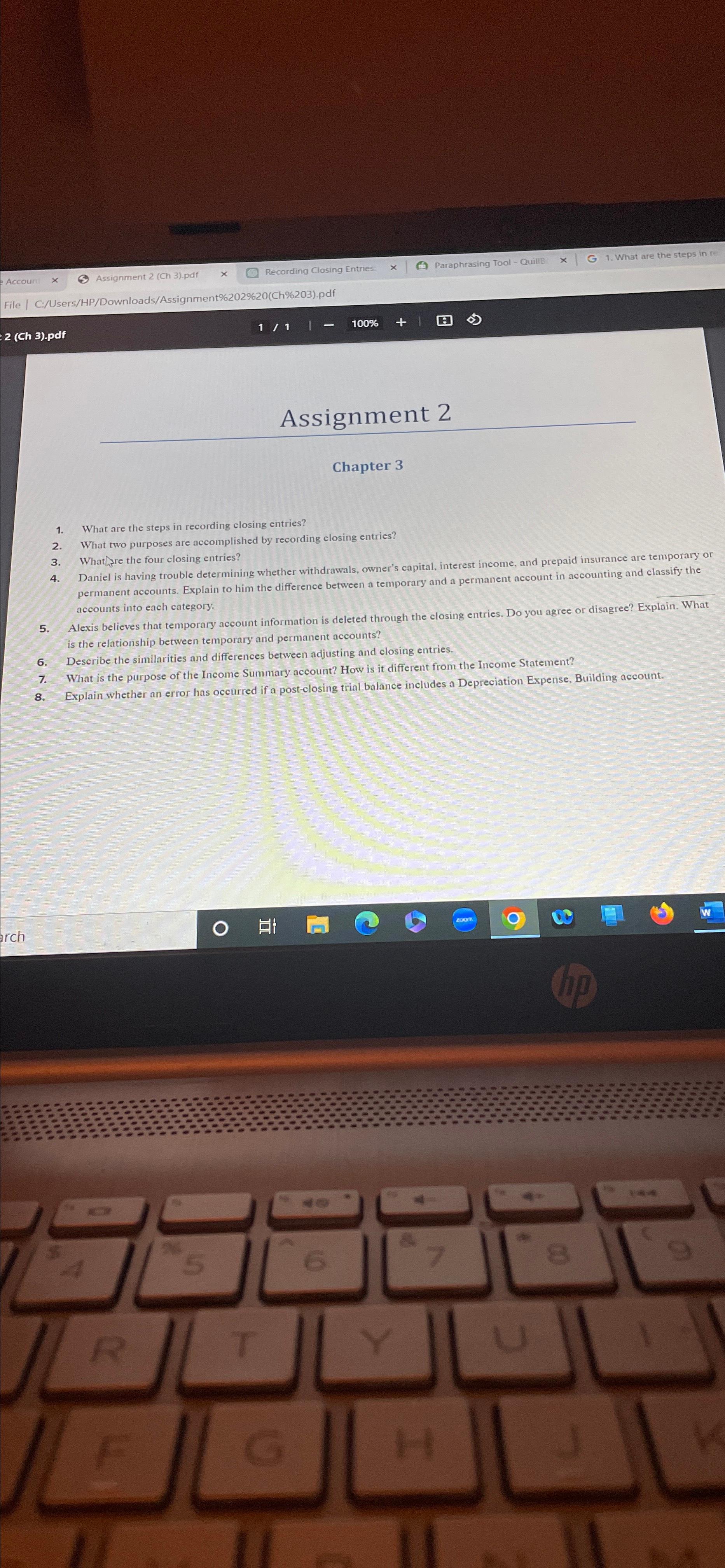 Solved Assignment 2Chapter 3What are the steps in recording | Chegg.com