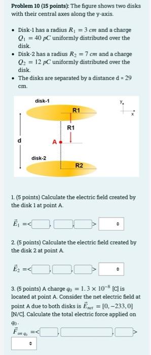 Solved Problem 10 (15 points: The figure shows two disks | Chegg.com