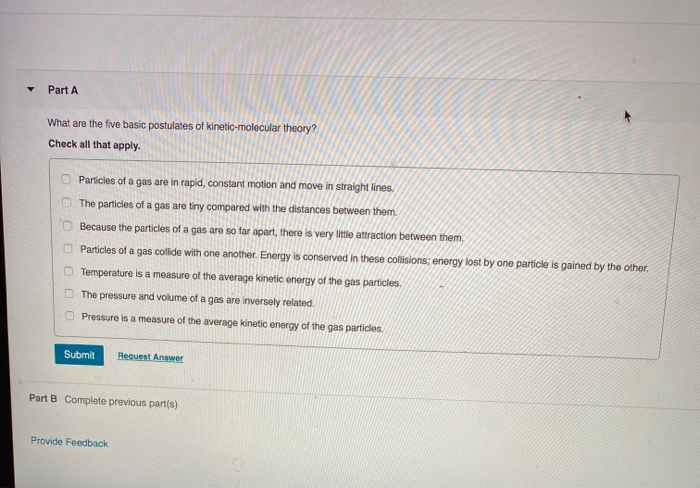 Part A What are the five basic postulates of | Chegg.com