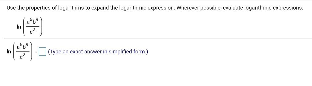 Solved Use properties of logarithms to rewrite the | Chegg.com
