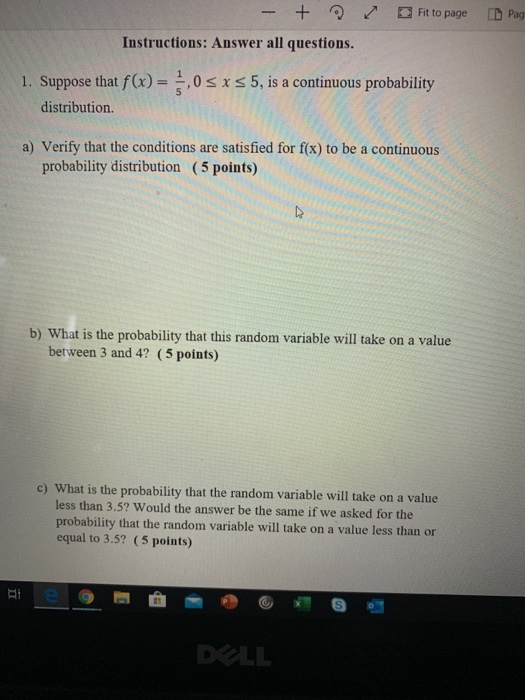 Solved - + Fit to page D Pag Instructions: Answer all | Chegg.com
