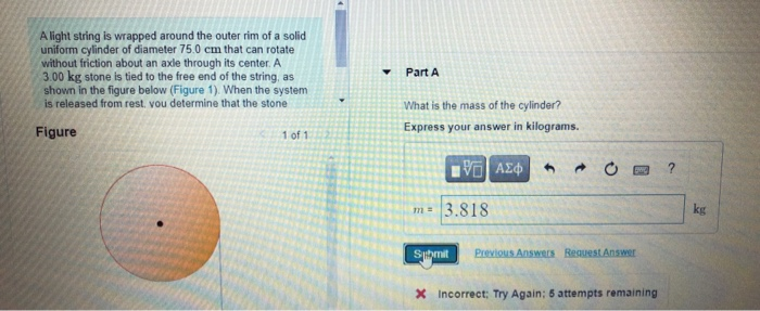Solved A light string is wrapped around the outer rim of a | Chegg.com