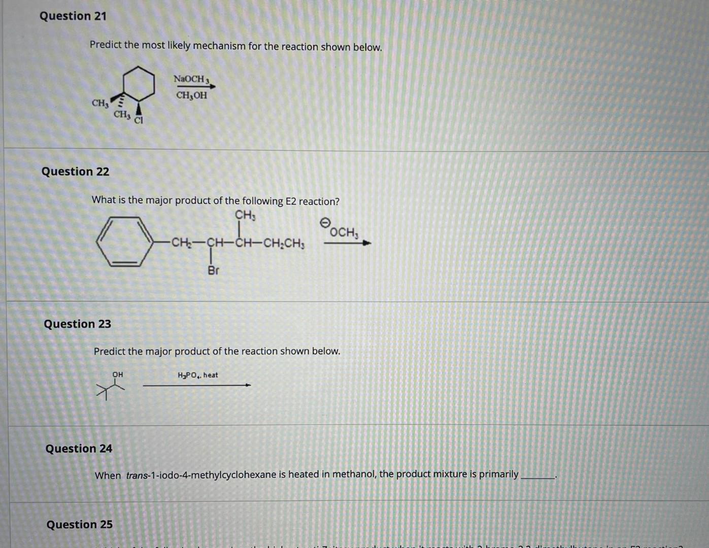 Solved Predict the most likely mechanism for the reaction | Chegg.com