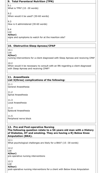 Solved 8. A client returned from theatre 20 minutes ago post | Chegg.com