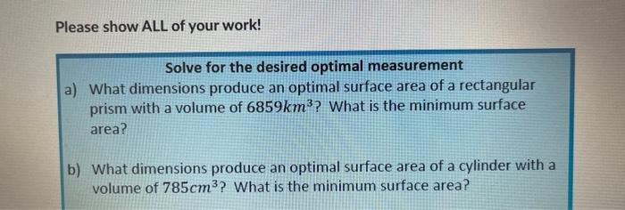 Solved Geometric Formulas Diameter: 2r Radius: 2d | Chegg.com