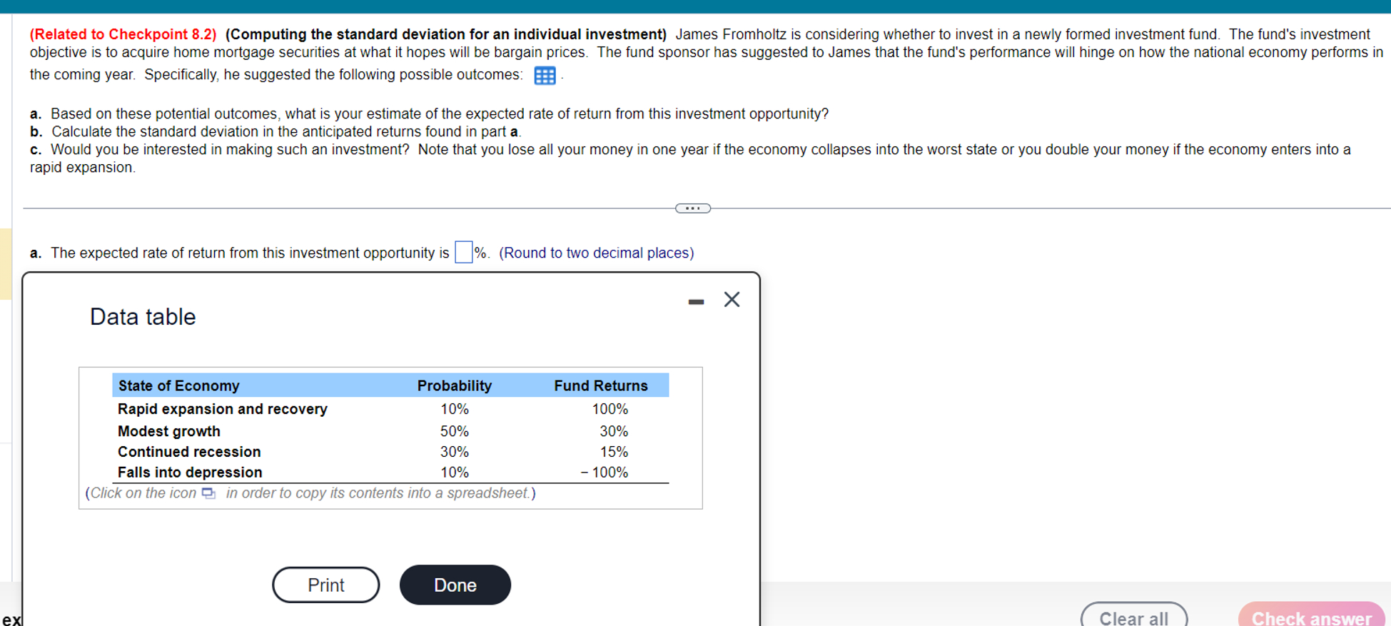 Solved (Related to Checkpoint 8.2) (Computing the standard | Chegg.com
