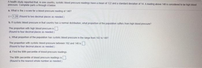 Solved A health shady reported that in one country, cystoc | Chegg.com