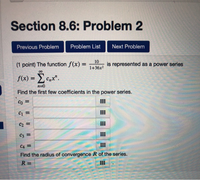 Solved Section 8.6: Problem 2 Previous Problem Problem List | Chegg.com