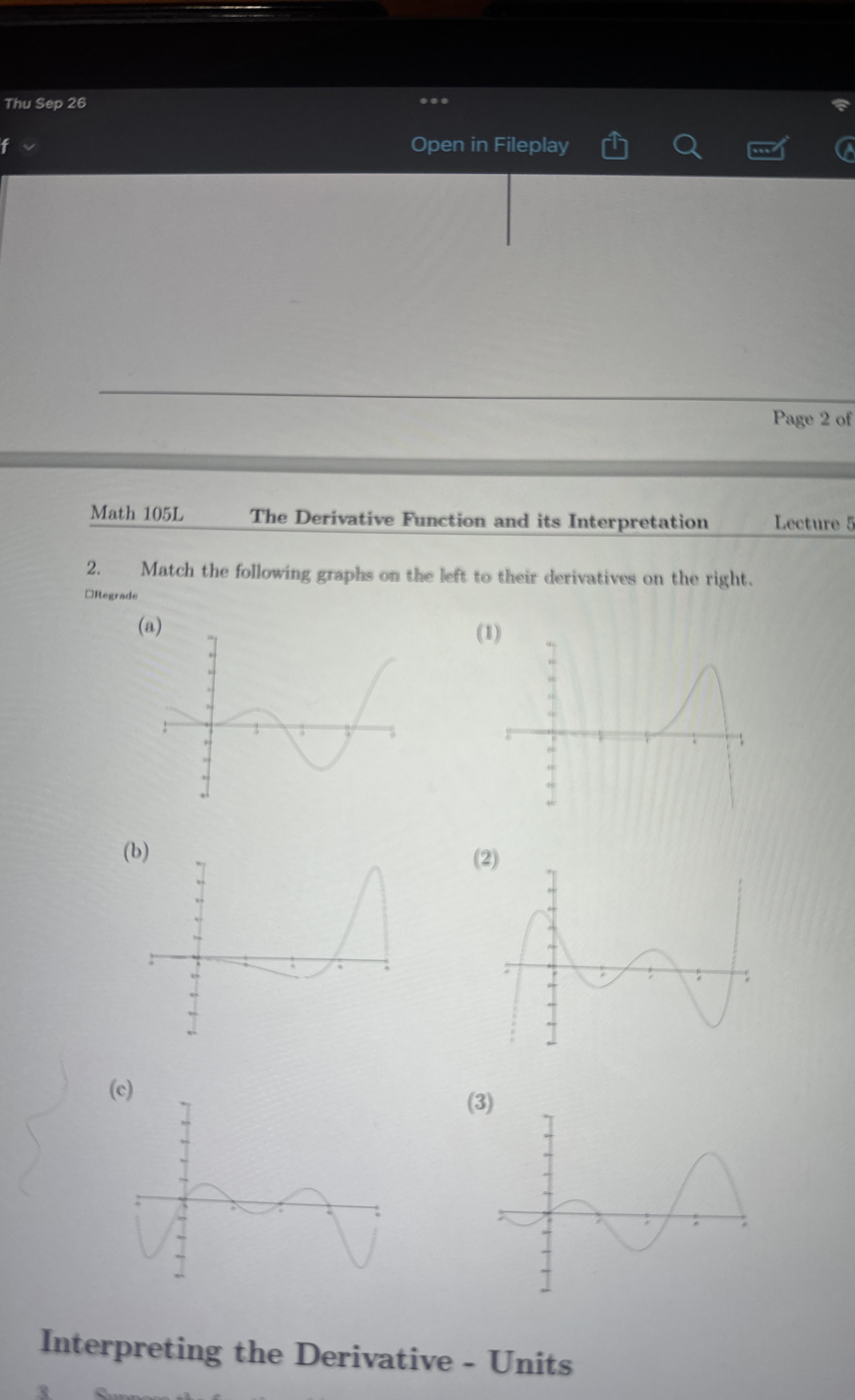 Solved Match the following graphs on the left to their | Chegg.com