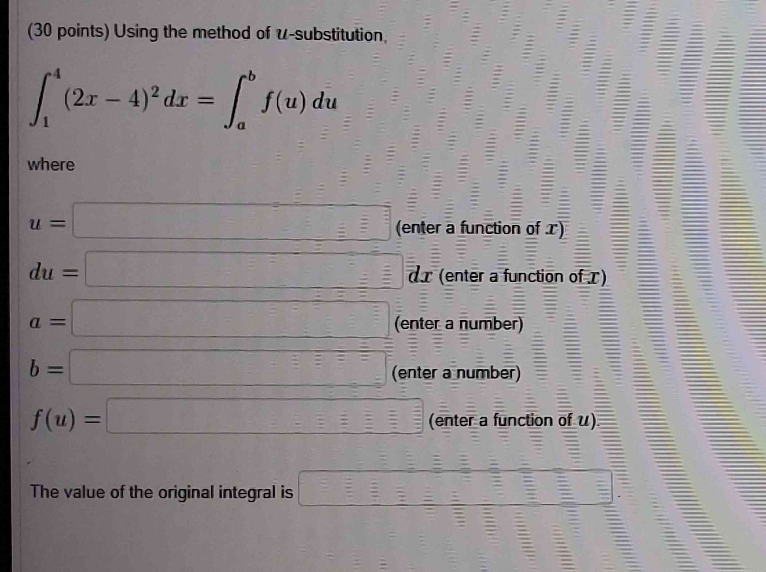 Solved (30 ﻿points) ﻿Using the method of | Chegg.com