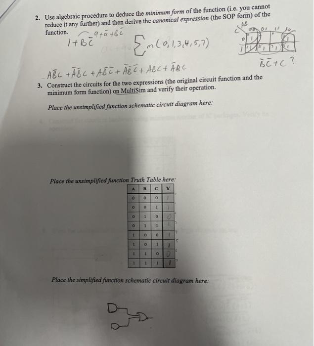 Solved Lab #4: Logic Minimization Objectives: Upon | Chegg.com