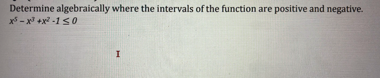 Solved Determine algebraically where the intervals of the | Chegg.com