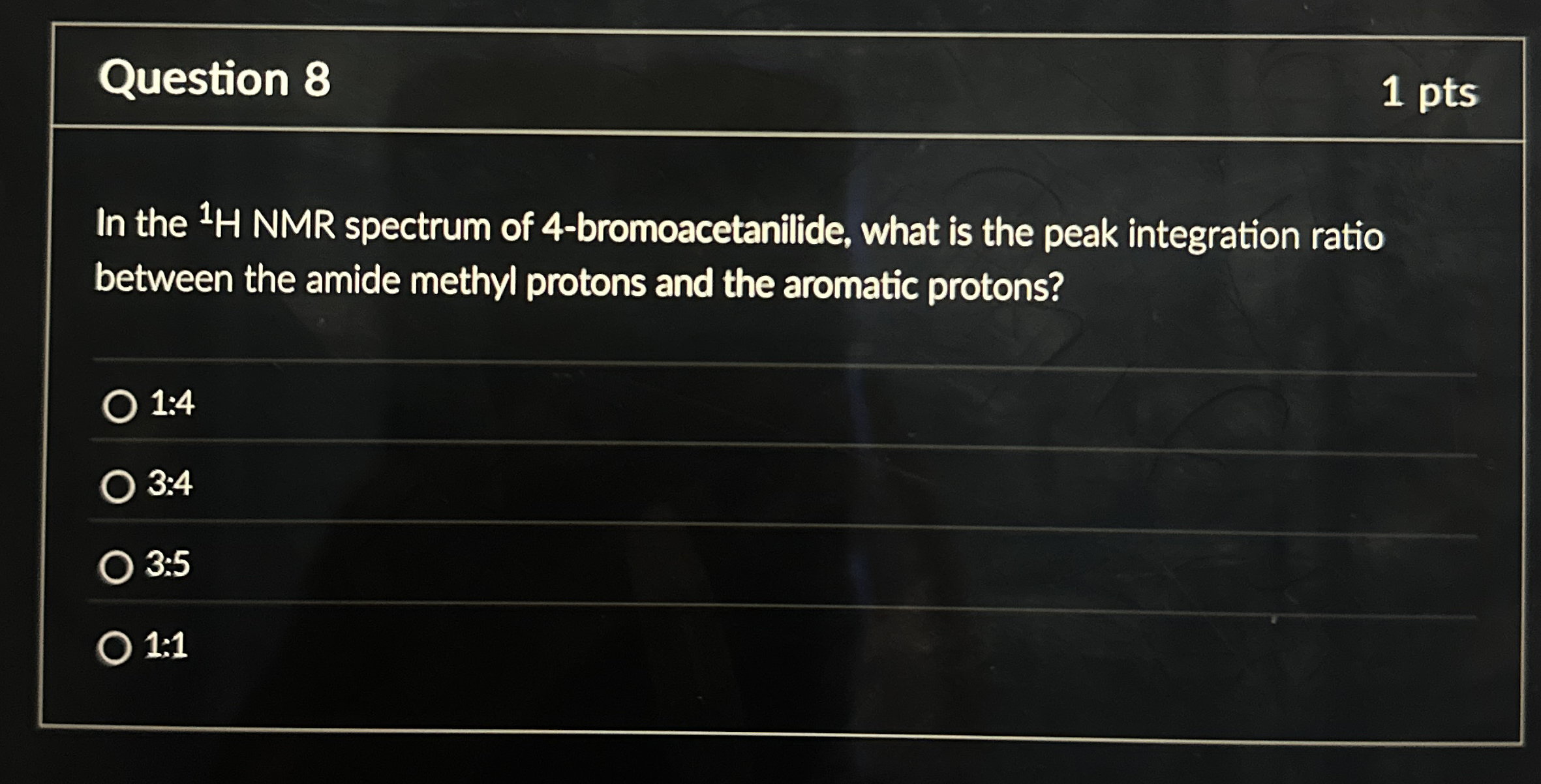 Solved Question 81 ﻿ptsIn the ?1H ﻿NMR spectrum of | Chegg.com