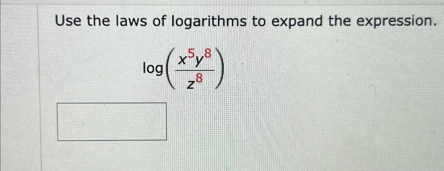 Solved Use the laws of logarithms to expand the | Chegg.com