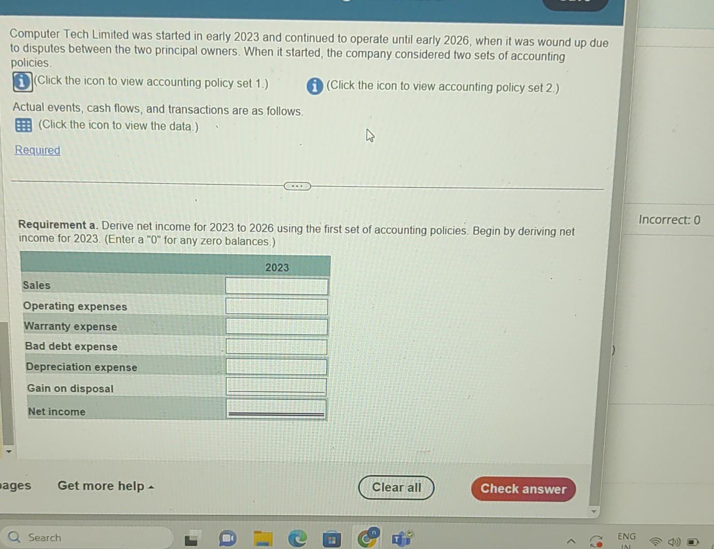 Solved Computer Tech Limited was started in early 2023 and | Chegg.com