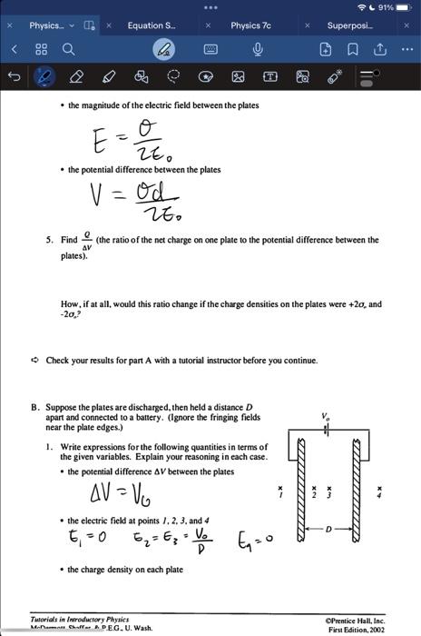 - the magnitude of the electric field between the | Chegg.com