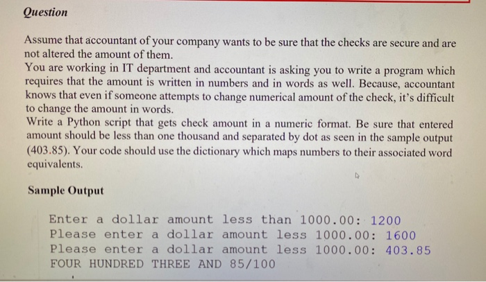 Solved •Thonny(Python) language•Please try to write | Chegg.com