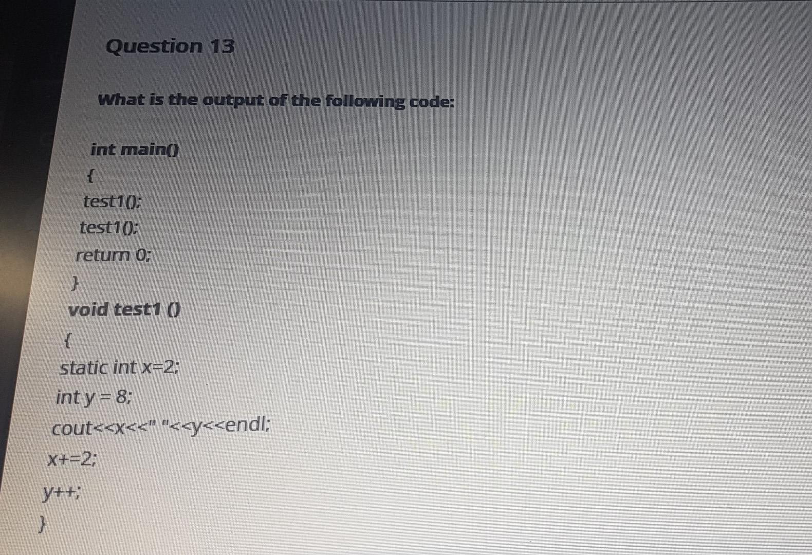 Solved Question 12 The correct prototype for the following | Chegg.com