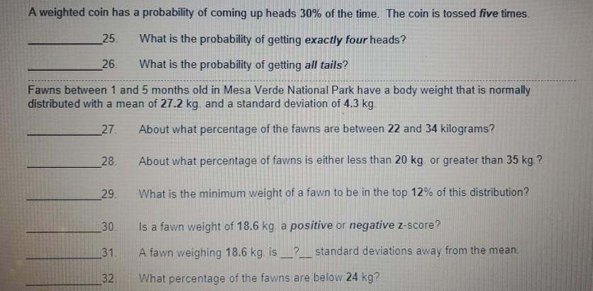 Solved A weighted coin has a probability of coming up heads | Chegg.com