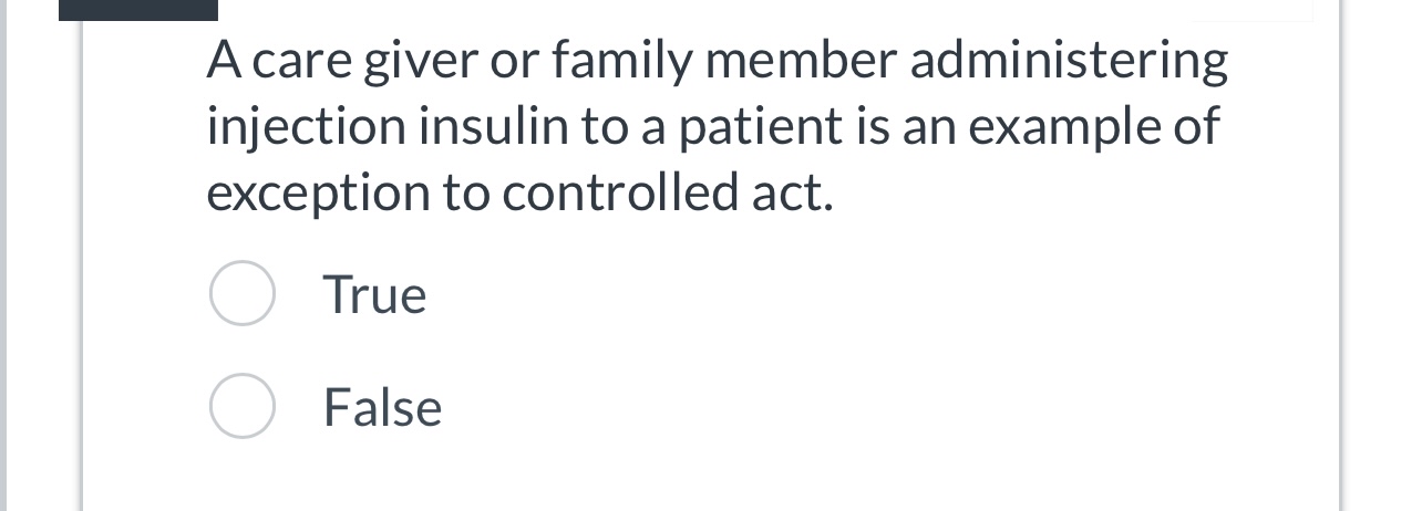 Solved A care giver or family member administering injection | Chegg.com