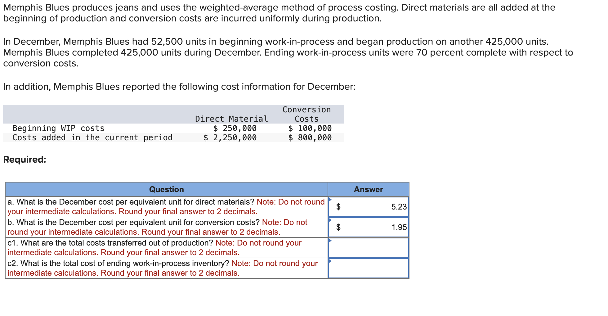 Memphis Blues produces jeans and uses the | Chegg.com