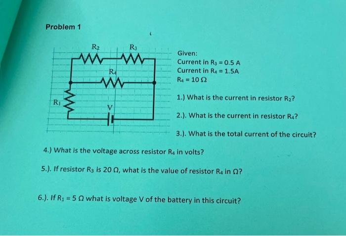 Solved Problem 1 Given Current In R305 A Current In 1437