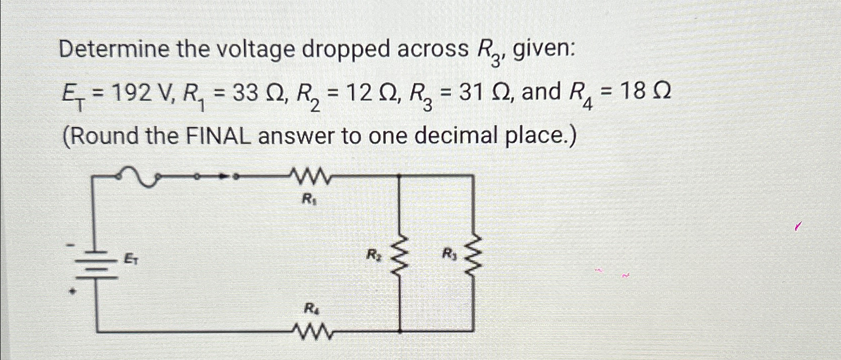 Solved Determine the voltage dropped across R3, | Chegg.com