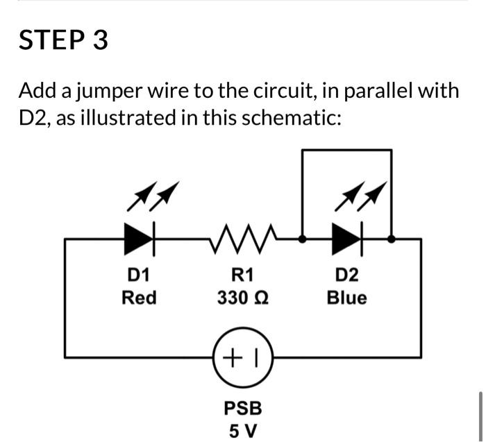 Solved Add a jumper wire to the circuit, in parallel with | Chegg.com