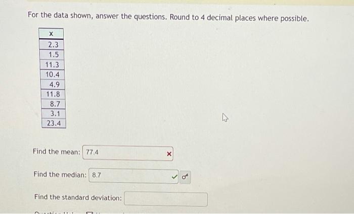 Solved Calculate both the sample and the population standard | Chegg.com