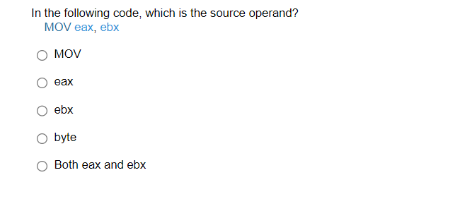 Solved In the following code, which is the source | Chegg.com