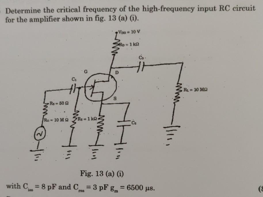 Solved Determine the critical frequency of the | Chegg.com